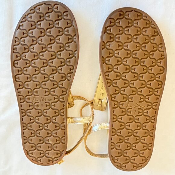 Sam Edelman | Shoes | Sam Edelman Naomi Sandals In Gold Metallic ...